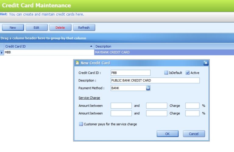 POS Tips: How to Create credit card maintenance in POS - Ideal Count ...